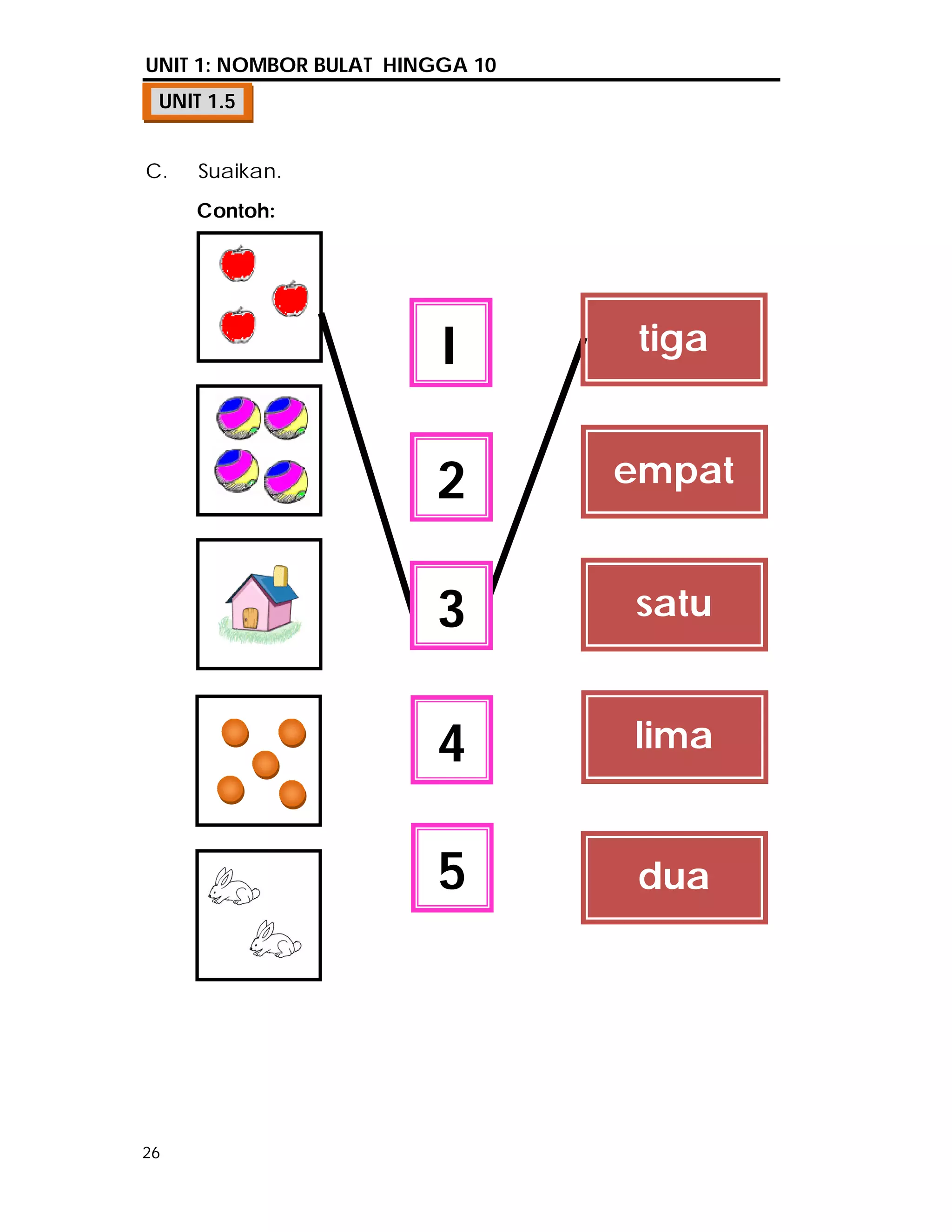 Modul Numerasi Murid Tahun 1-Nombor Bulat Hingga 10 | PDF