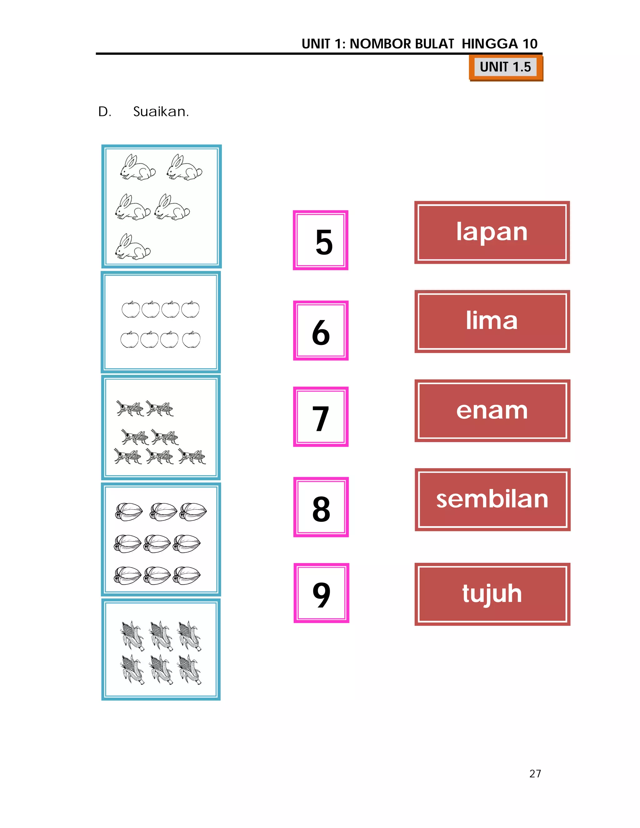 Modul Numerasi Murid Tahun 1-Nombor Bulat Hingga 10 | PDF