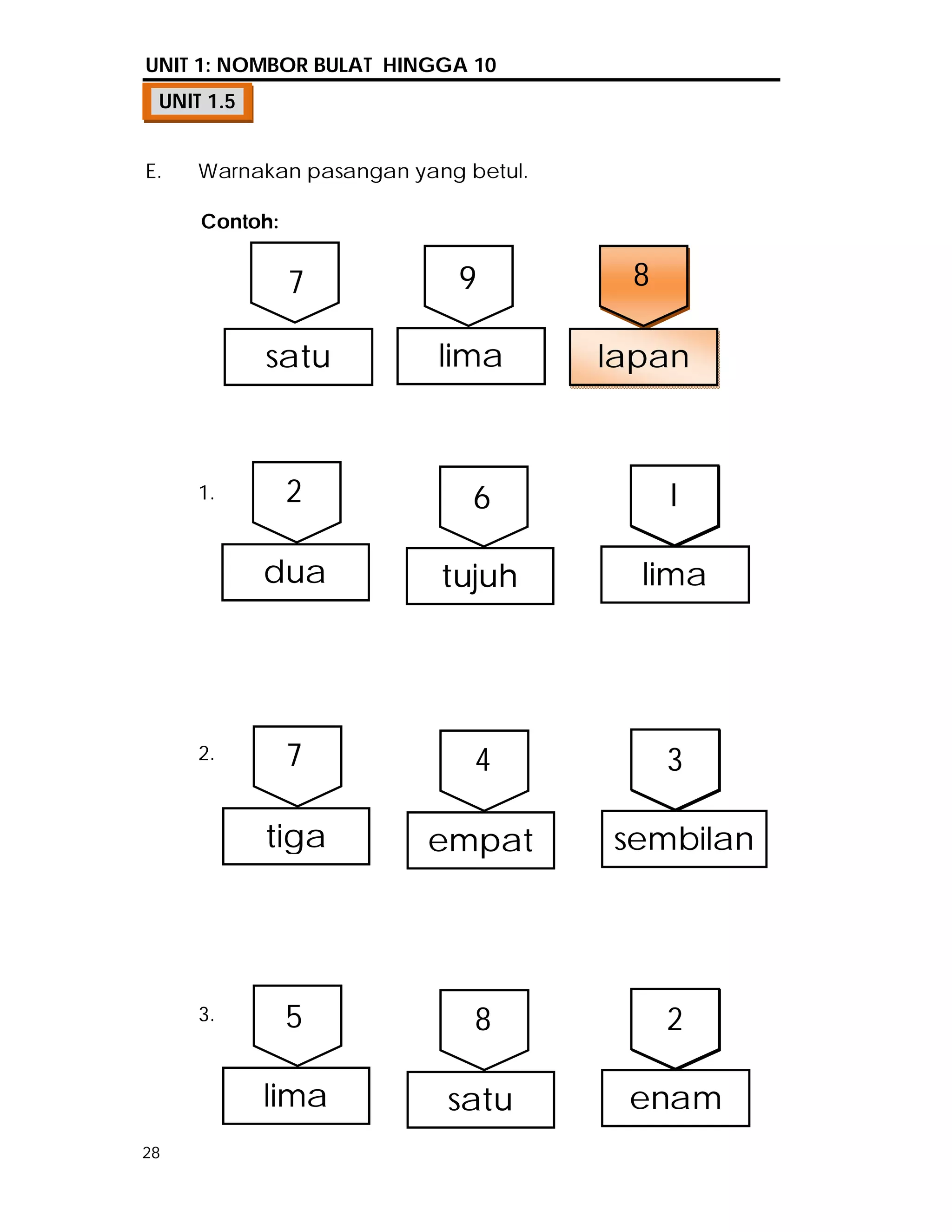 Modul Numerasi Murid Tahun 1-Nombor Bulat Hingga 10 | PDF