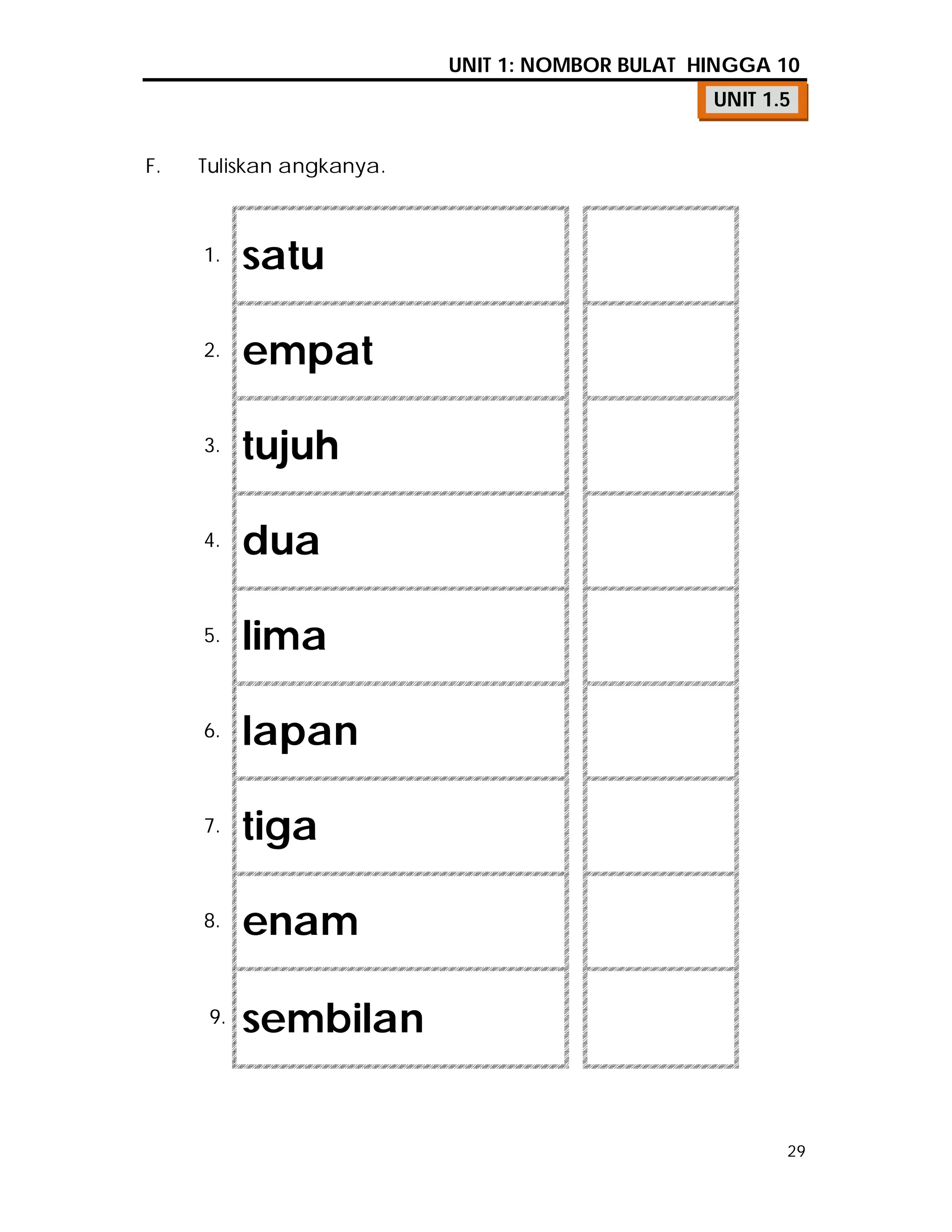 Modul Numerasi Murid Tahun 1-Nombor Bulat Hingga 10 | PDF