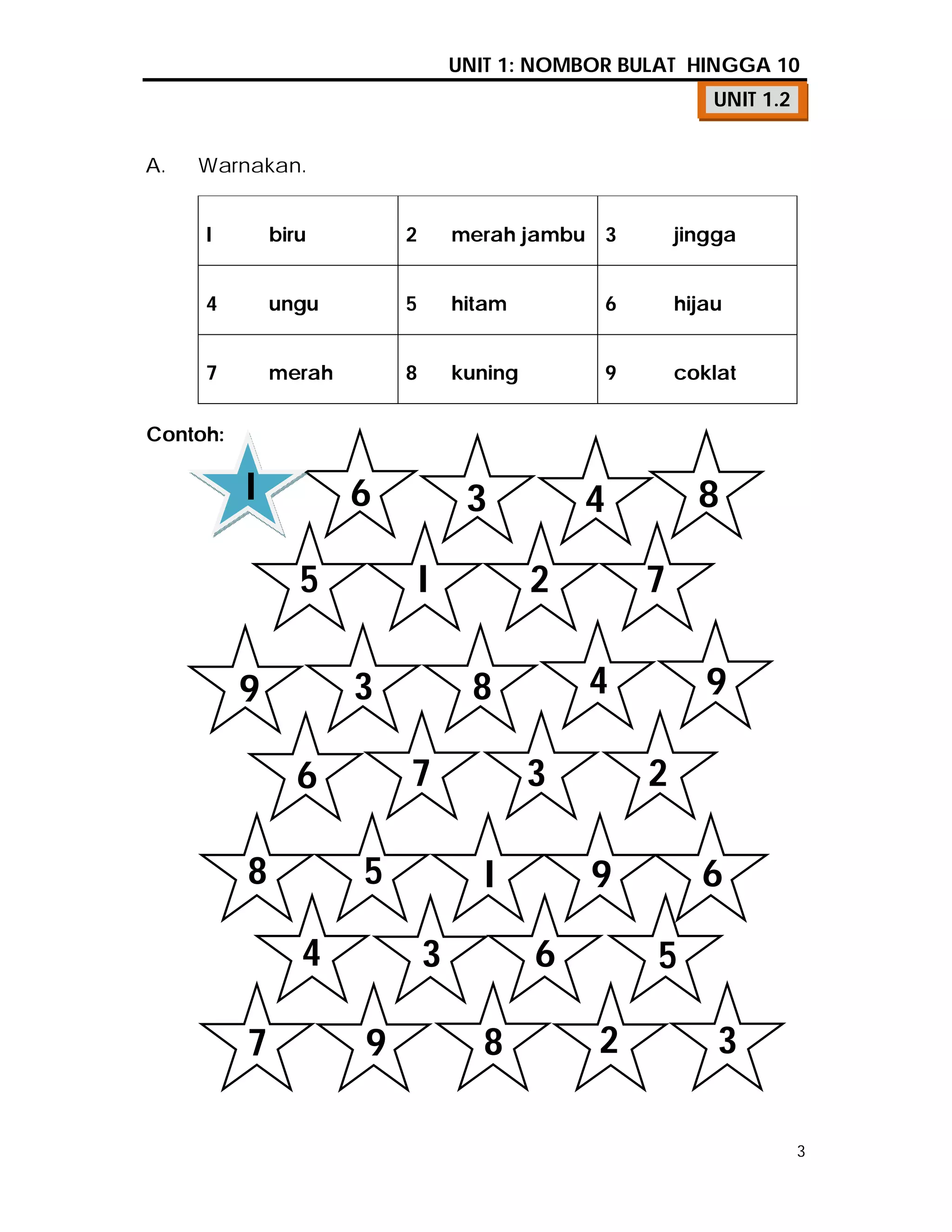 Modul Numerasi Murid Tahun 1-Nombor Bulat Hingga 10 | PDF