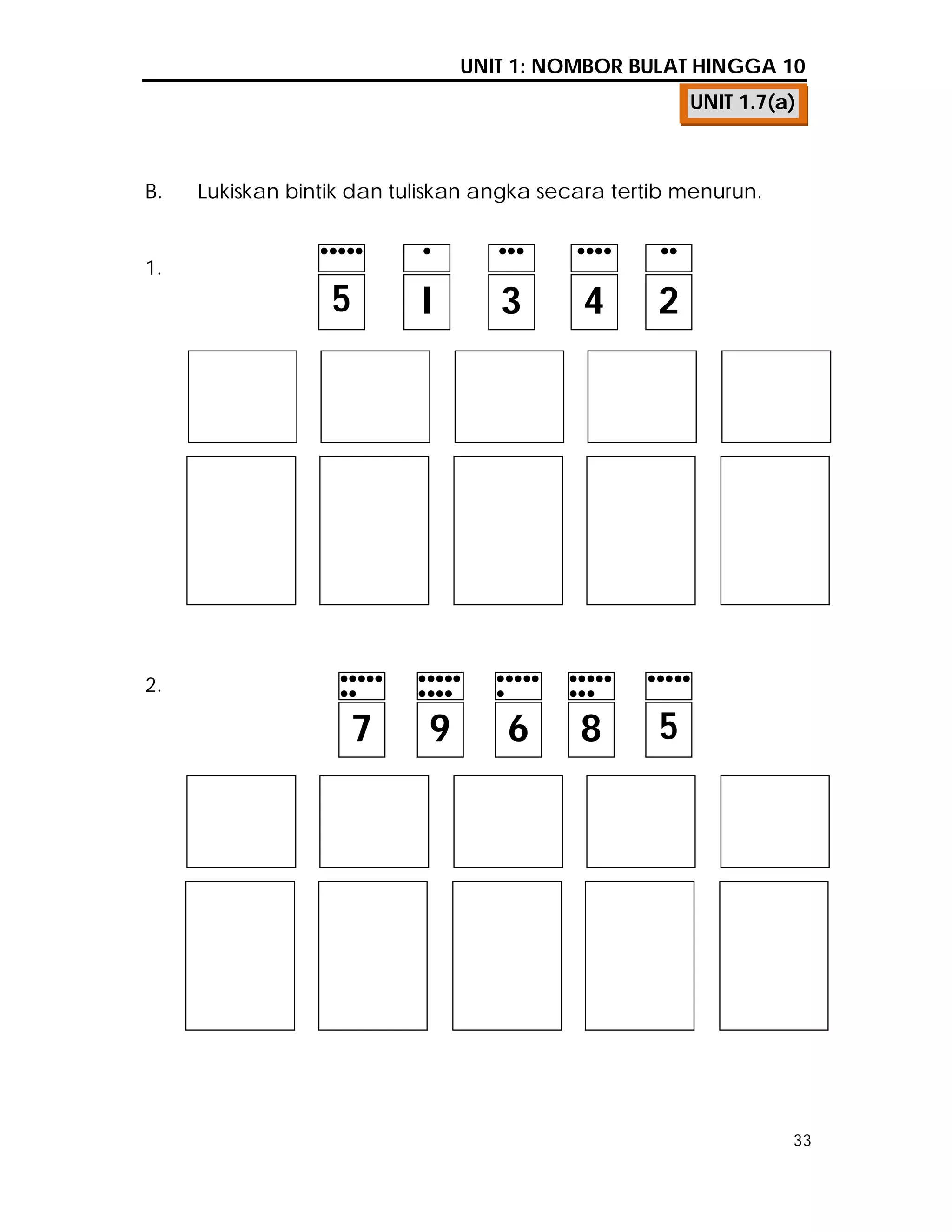 Modul Numerasi Murid Tahun 1-Nombor Bulat Hingga 10 | PDF
