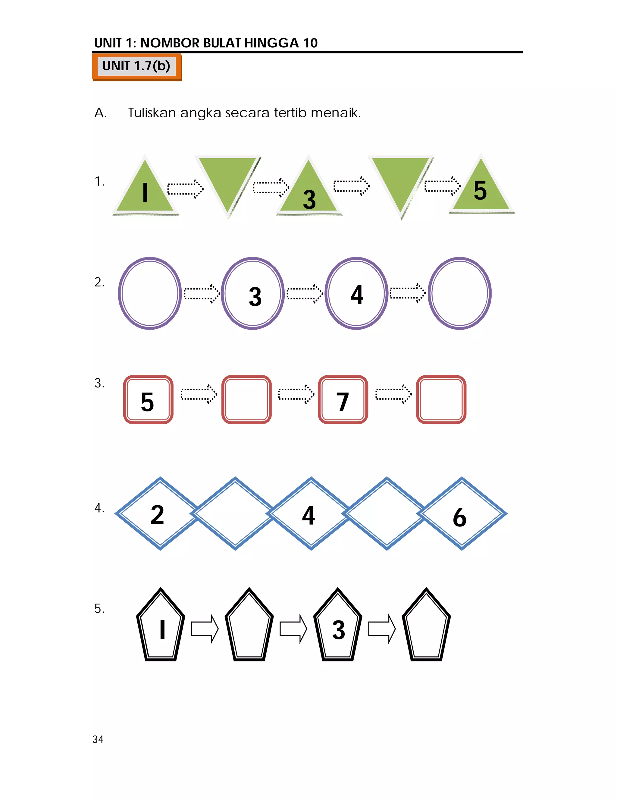 Modul Numerasi Murid Tahun 1-Nombor Bulat Hingga 10 | PDF