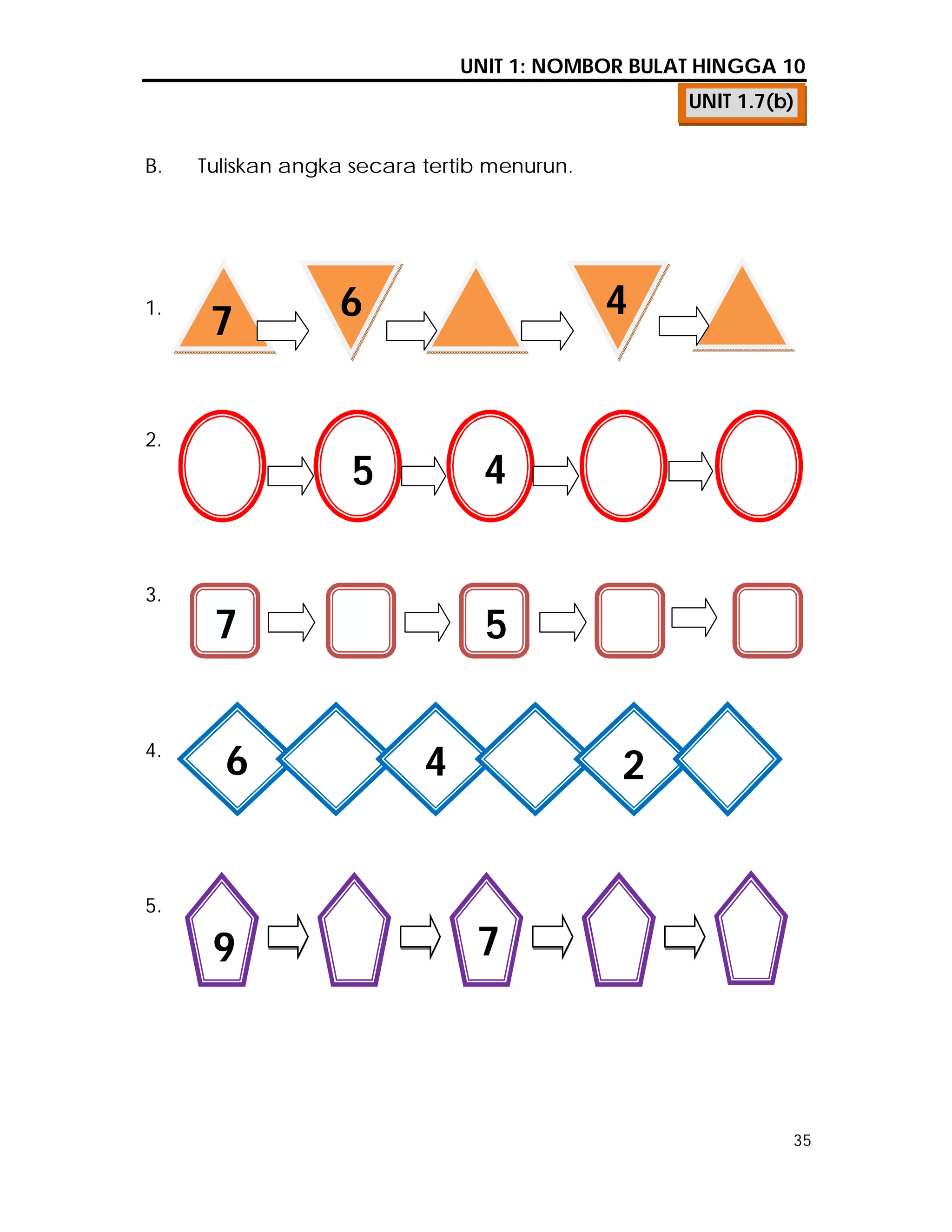 Modul Numerasi Murid Tahun 1-Nombor Bulat Hingga 10 | PDF