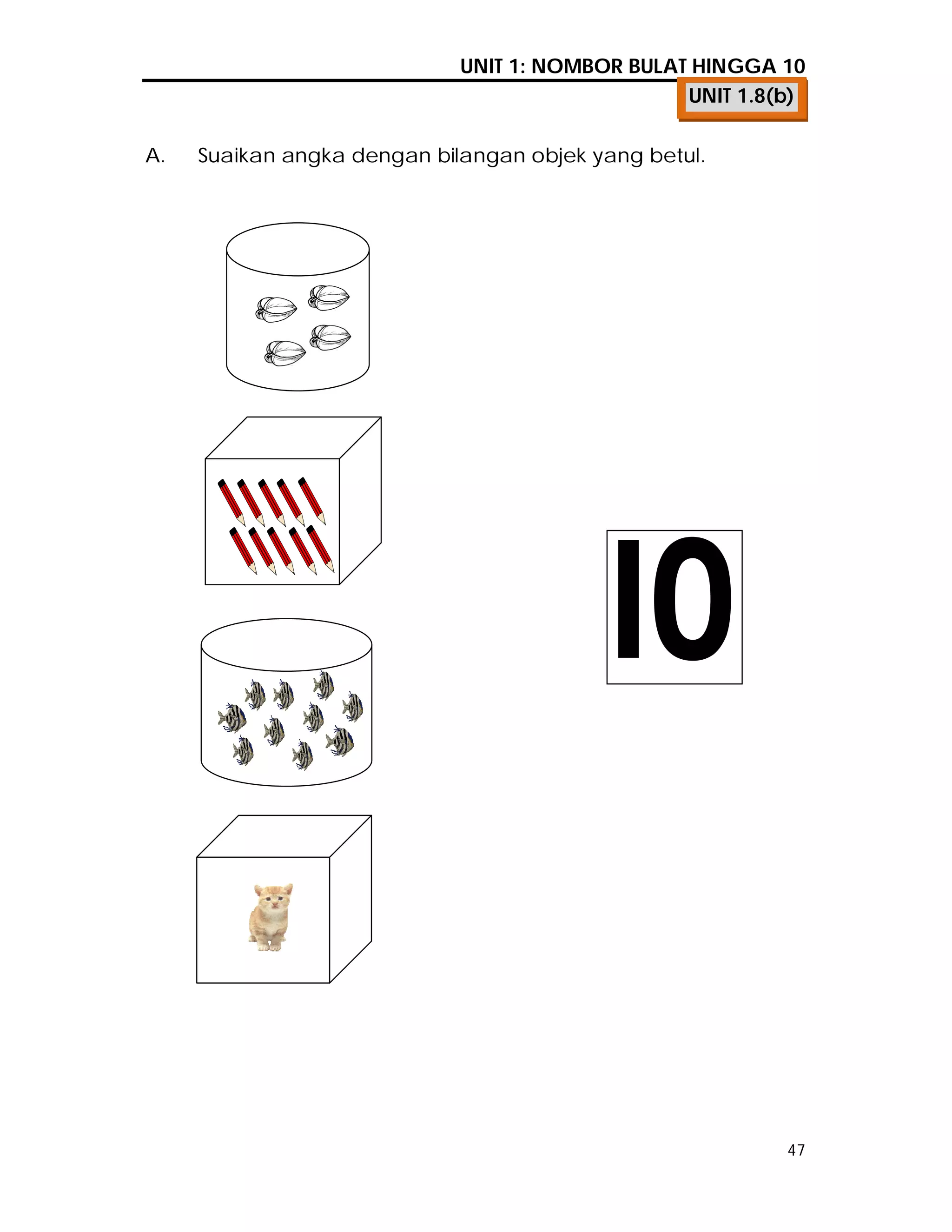 Modul Numerasi Murid Tahun 1-Nombor Bulat Hingga 10 | PDF