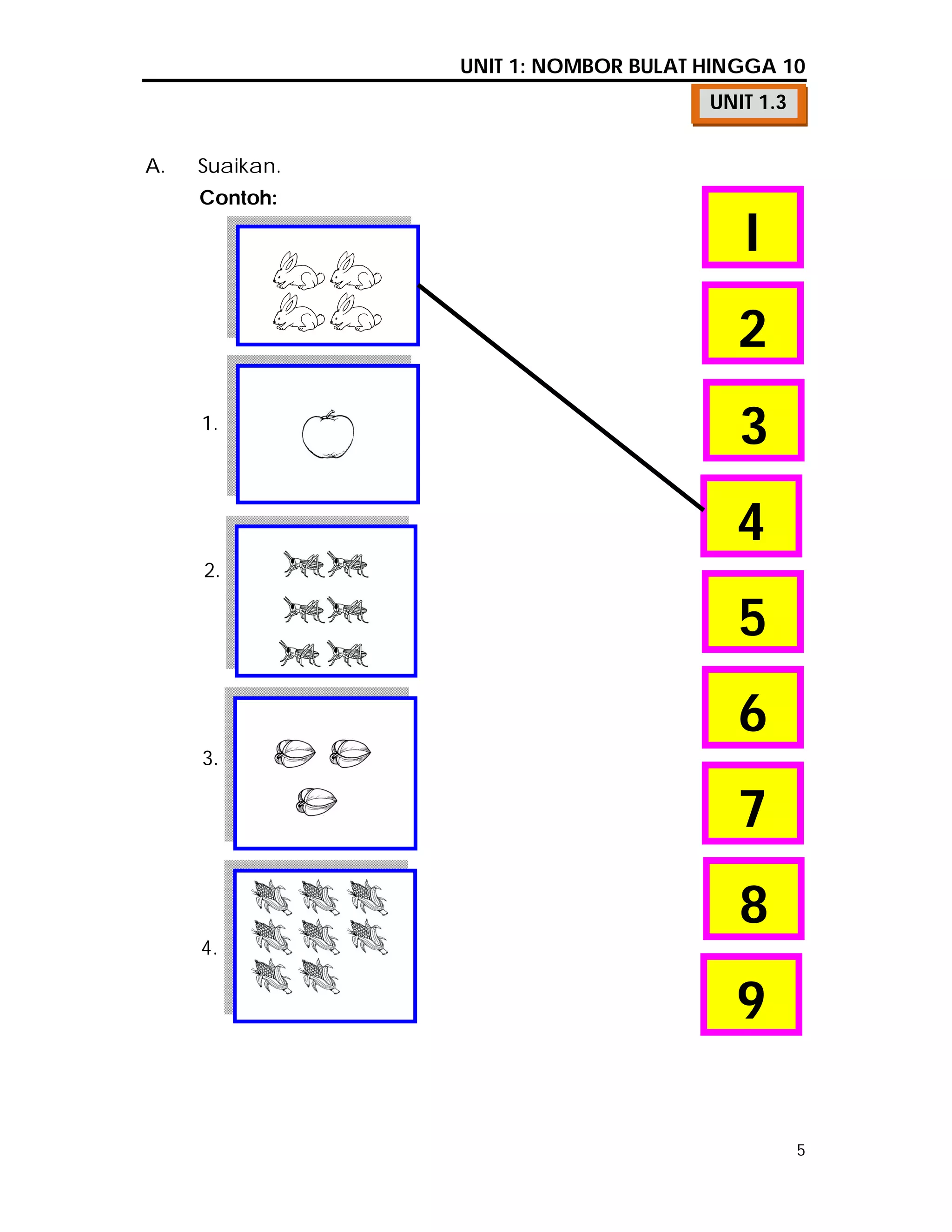 Modul Numerasi Murid Tahun 1-Nombor Bulat Hingga 10 | PDF
