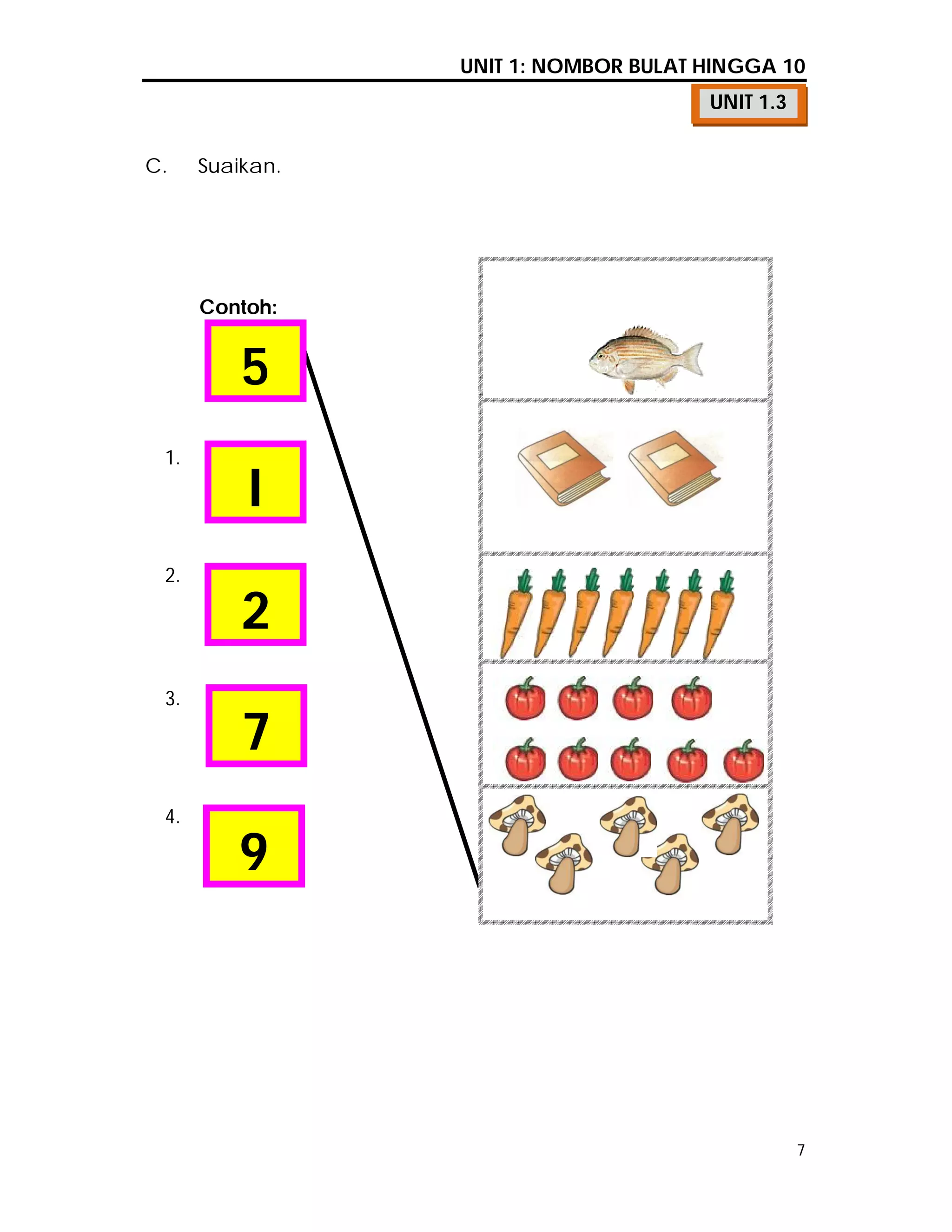 Modul Numerasi Murid Tahun 1-Nombor Bulat Hingga 10 | PDF