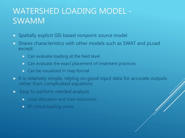 Sediment and nutrient load model | PPTX | Chemistry | Science