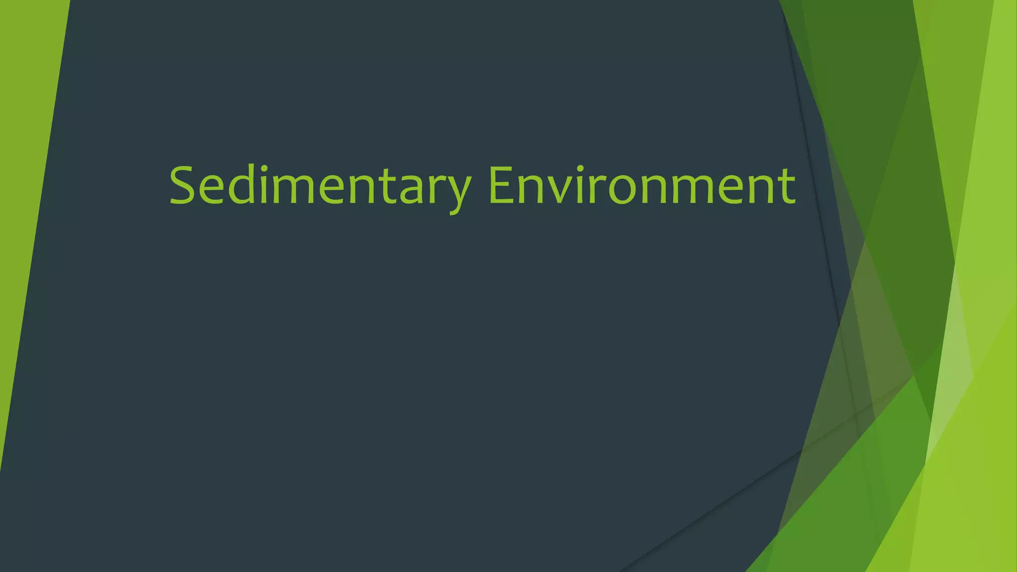 Sedimentary environment by uzair shah | PPTX