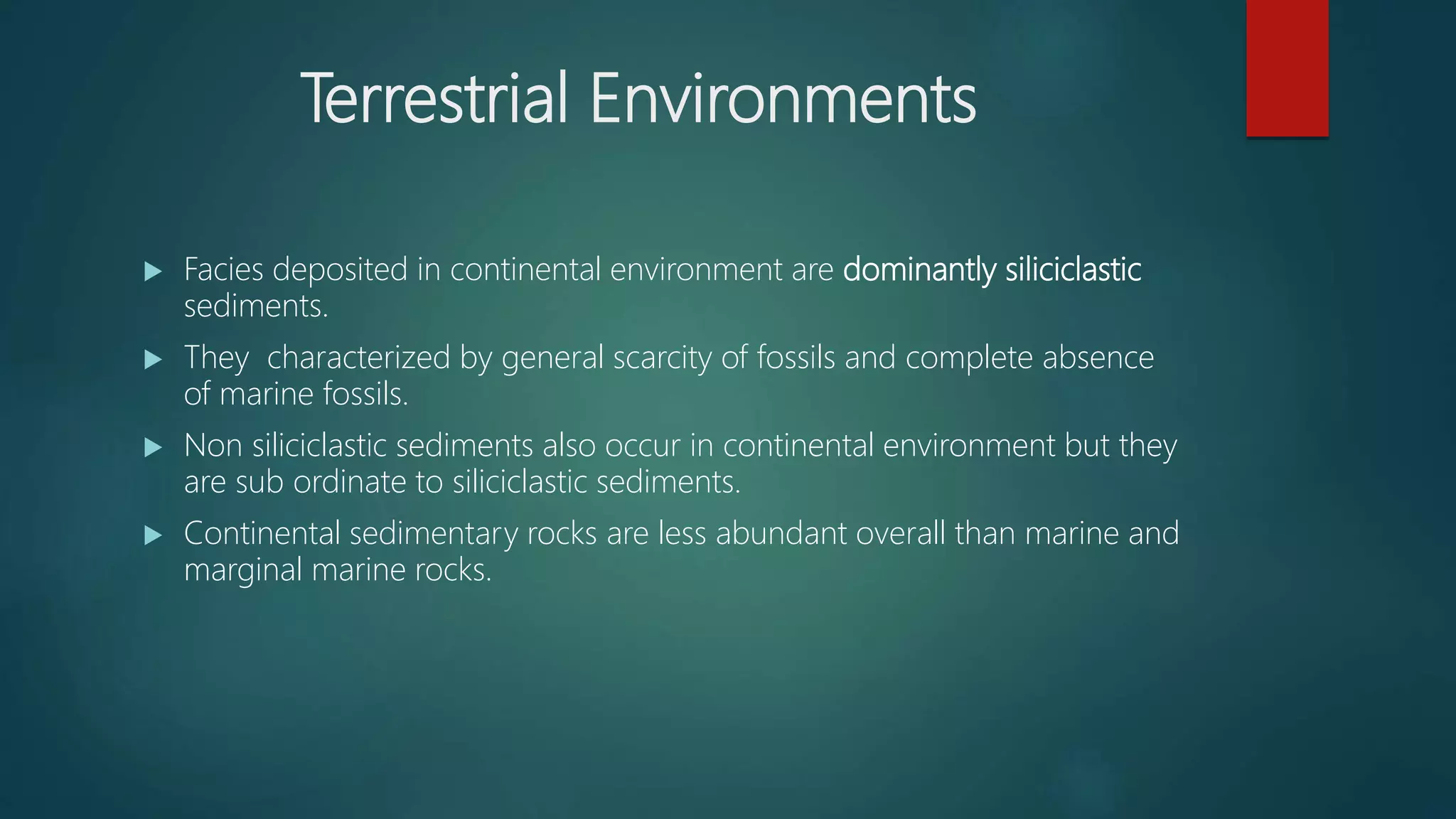Sedimentary environments | PPTX