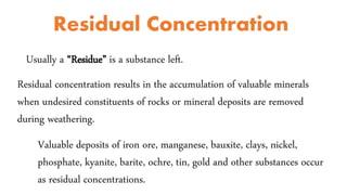 Sedimentary ore forming process | PPTX
