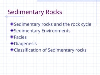 Sedimentary Rocks. Classification of Sedimentary rocks | PPT | Geology ...