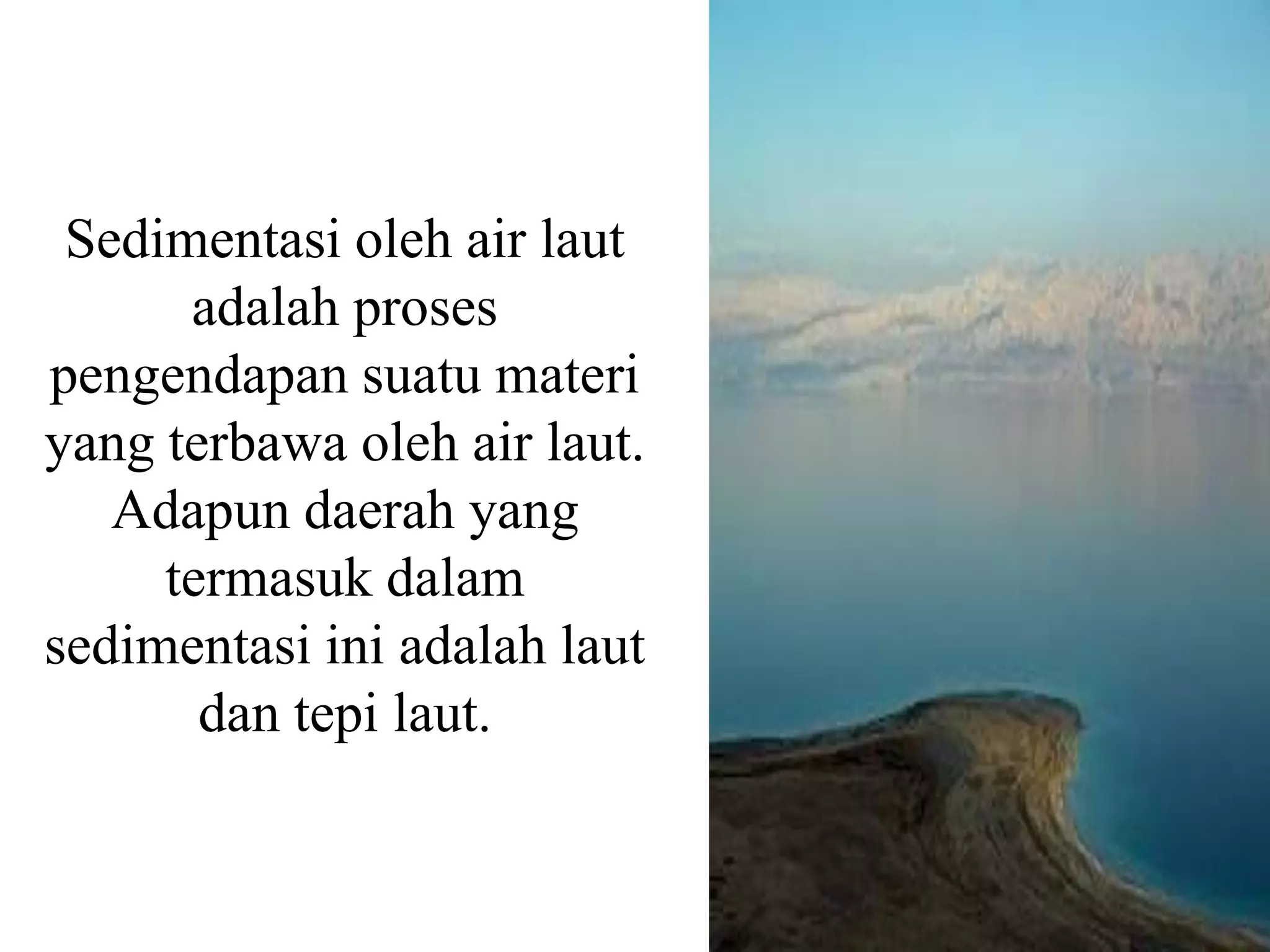 Presentasi Geografi kelas X Sedimentasi | PPTX