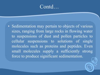 Sedimentation