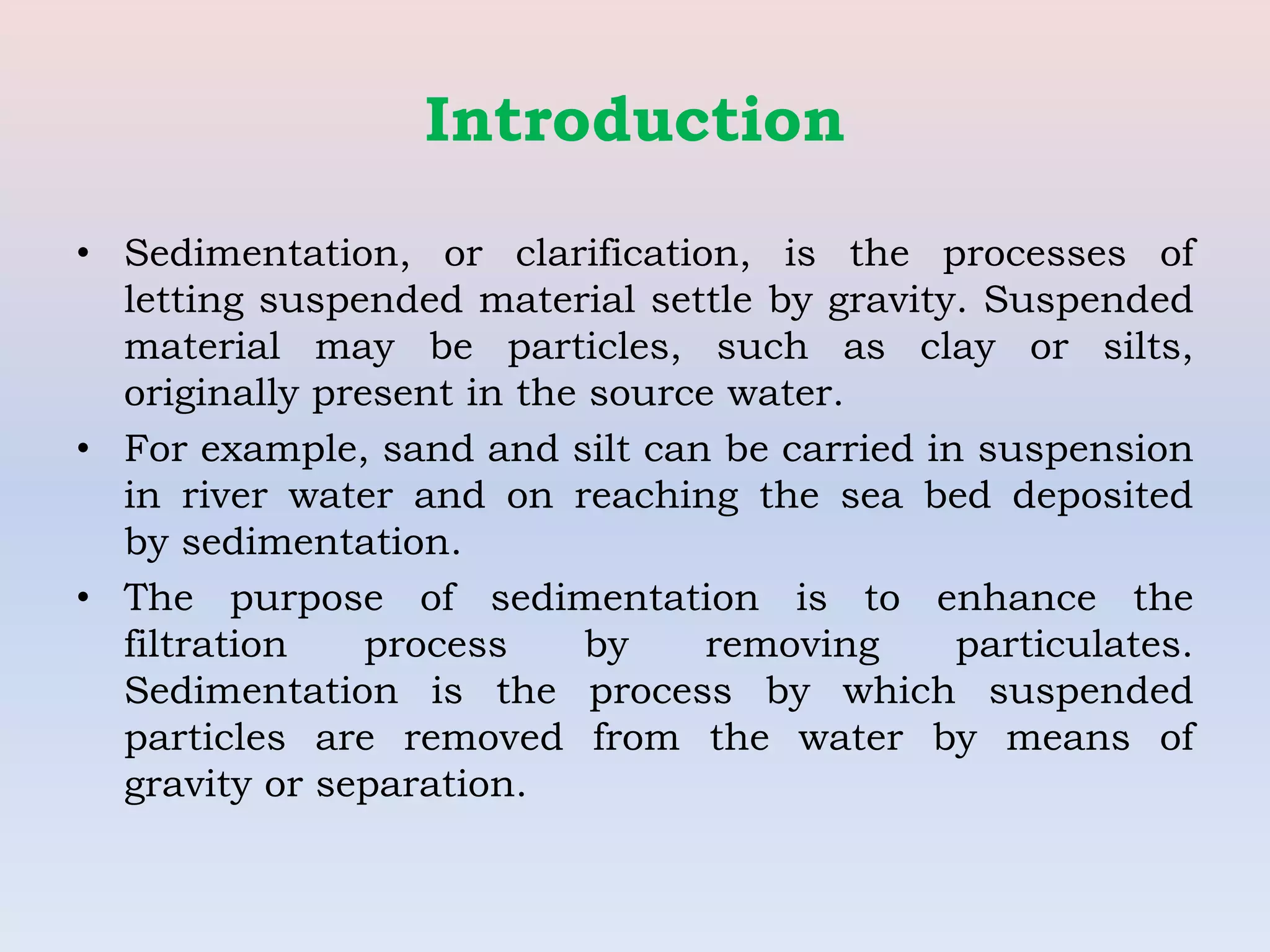 Sedimentation | PPTX