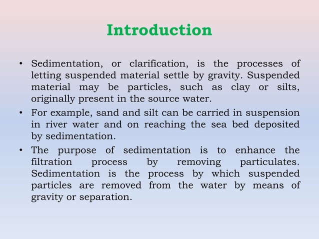 Sedimentation | PPTX