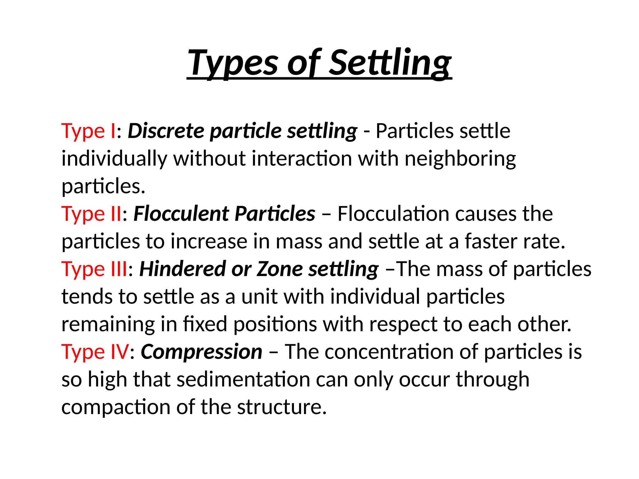 Sedimentation ( Settling ) Defination, Types, Design | PPTX | Chemistry | Science