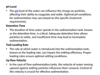Sedimentation ( Settling ) Defination, Types, Design | PPTX