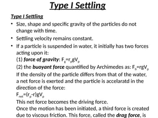 Sedimentation ( Settling ) Defination, Types, Design | PPTX