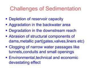 Sedimentation in Sotorage Projects- Challenges and Mitigation Measures ...