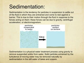 Sedimentation Of Water