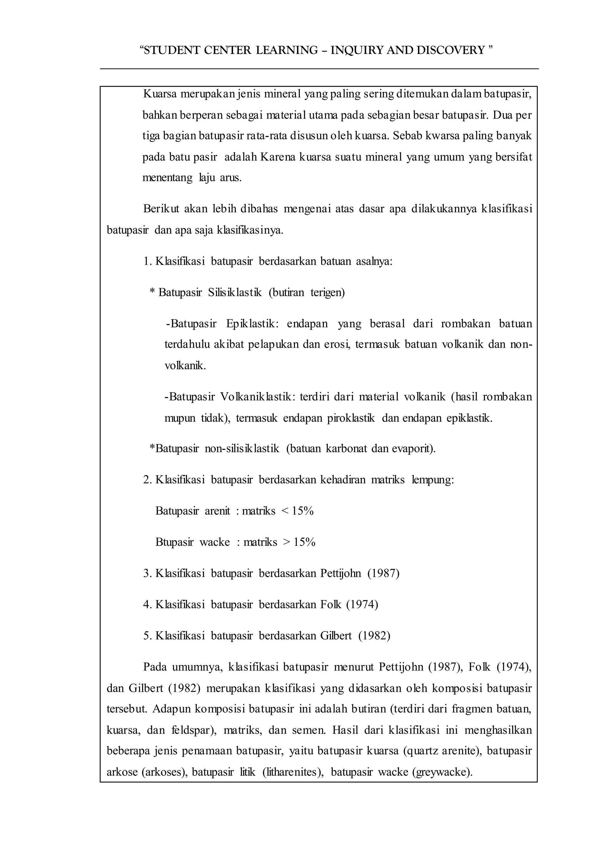 Resume batu conglomerate, breksi, sandstone, dan mudstone | DOCX