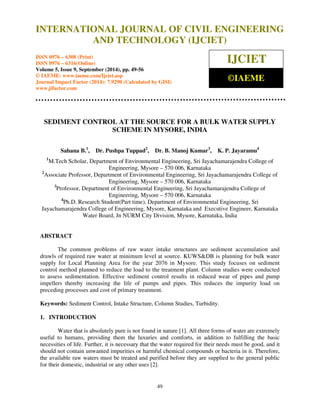 Sediment control at the source for a bulk water supply scheme in mysore, india | PDF | Geology ...