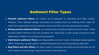 Sediment Filter: What It Is and Why It’s Important | PDF