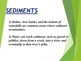 Sediment in River in environmental geology | PPTX