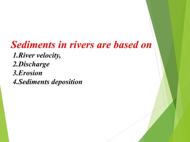 Sediment in River in environmental geology | PPTX