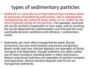 Sedimentology sedimentary particles | PPTX