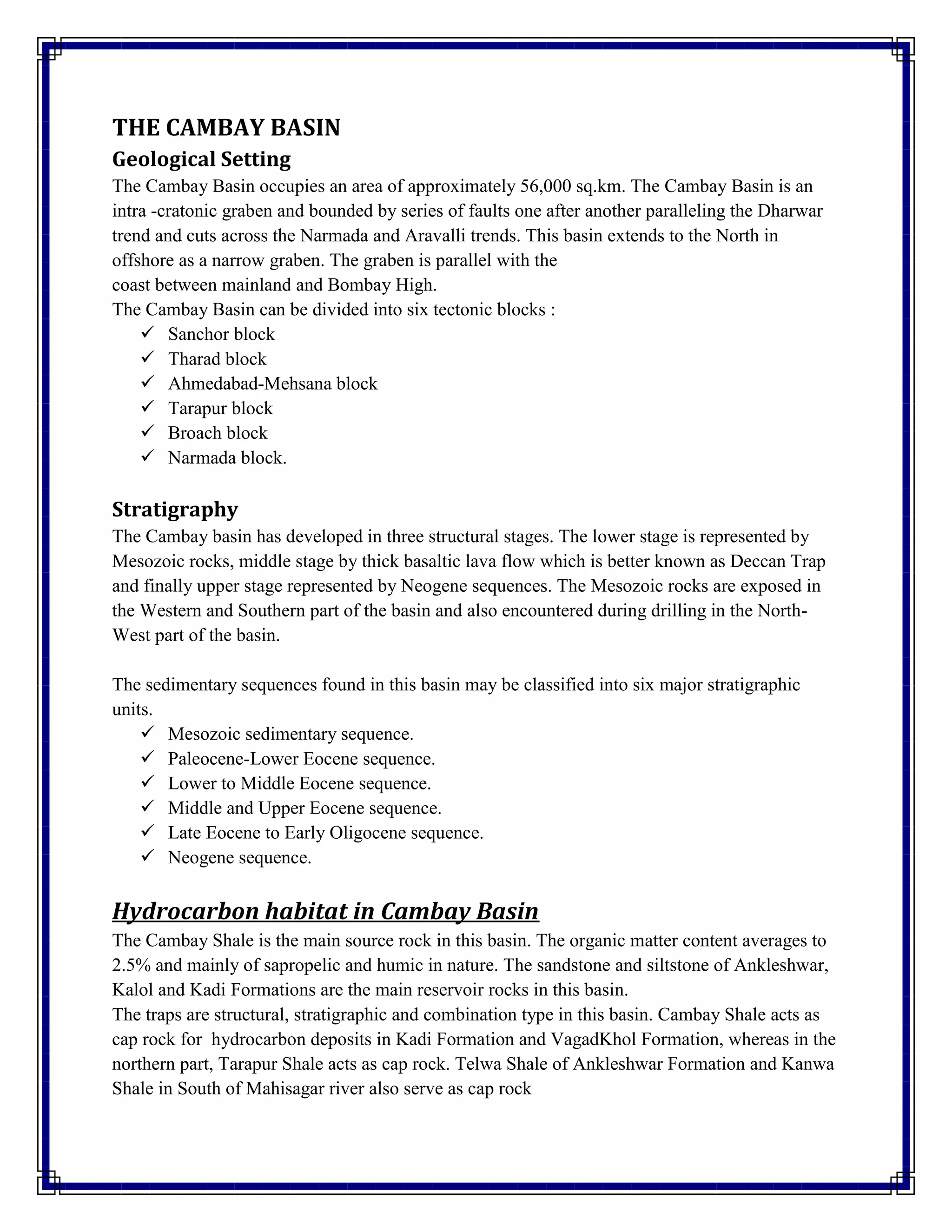 Sedimentry basin of india | PDF