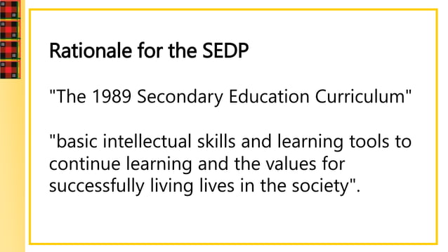 SEDP (Secondary Education Development Program).pptx | Secondary Education | Education