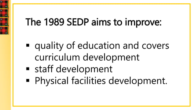 SEDP (Secondary Education Development Program).pptx | Secondary ...