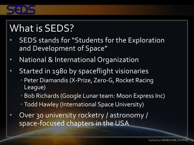 SEDS-USA At a Glance | PPTX