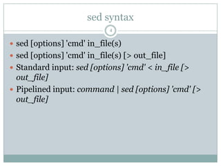 Sed tips and_tricks | PPSX