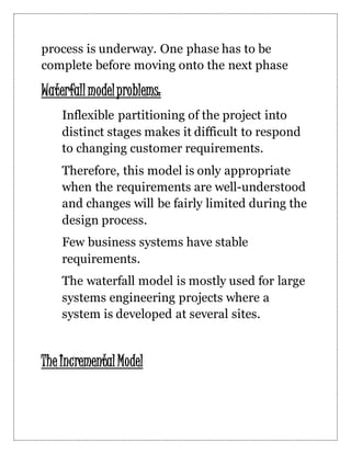 process models- software engineering | DOCX