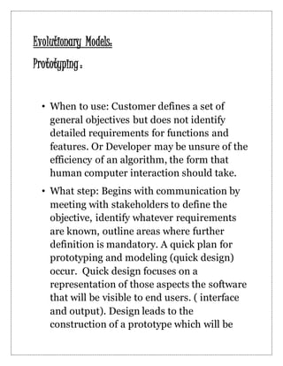 process models- software engineering | DOCX