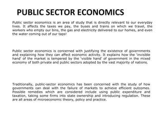Public Sector economics | PPT