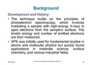 X-ray Photoelectron Spectroscopy (XPS) Technique (Part-1) | PPT