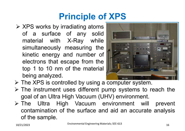 X-ray Photoelectron Spectroscopy (XPS) Technique (Part-1) | PPT