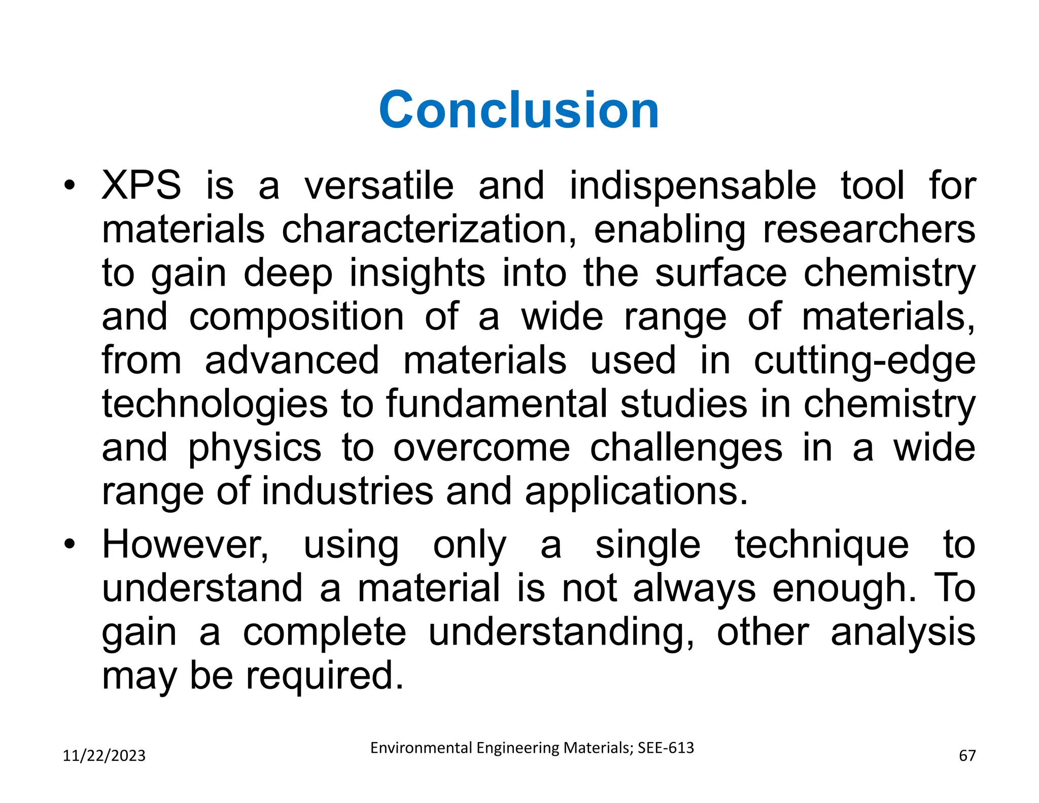 X-ray Photoelectron Spectroscopy (XPS) Technique (Part-2) | PDF