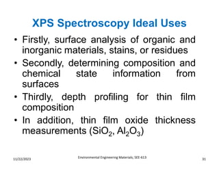X-ray Photoelectron Spectroscopy (XPS) Technique (Part-2) | PDF