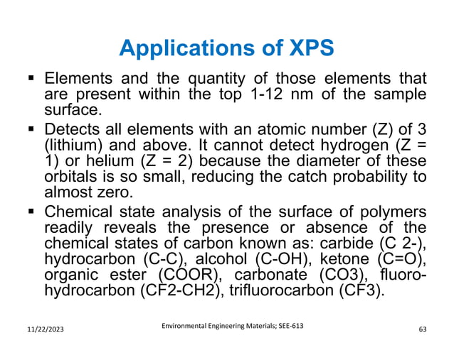 X-ray Photoelectron Spectroscopy (XPS) Technique (Part-2) | PDF