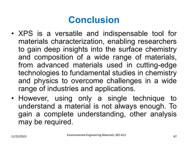 X-ray Photoelectron Spectroscopy (XPS) Technique (Part-2) | PDF