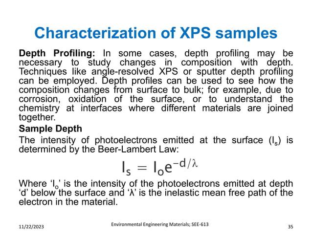 X-ray Photoelectron Spectroscopy (XPS) Technique (Part-2) | PDF