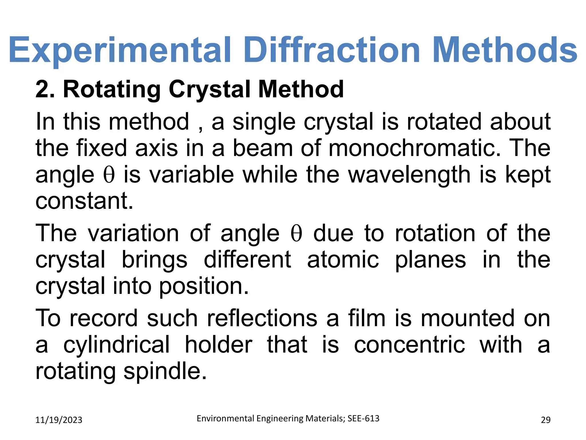 X-ray Diffraction (XRD) Technique Presentation | PDF | Chemistry | Science
