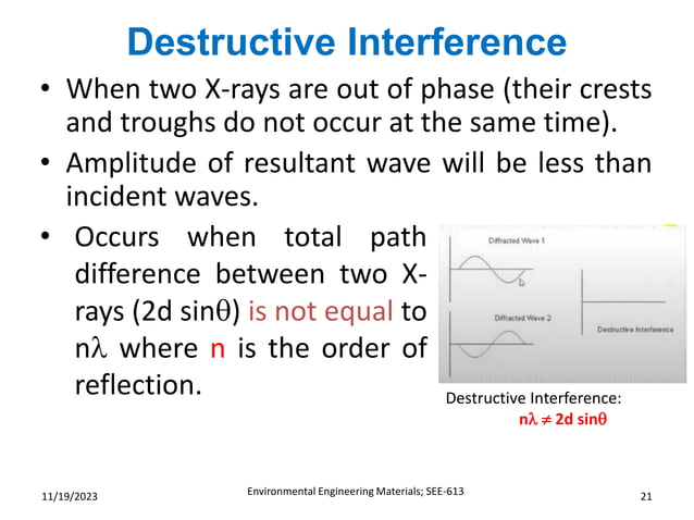 X-ray Diffraction (XRD) Technique Presentation | PDF | Chemistry | Science