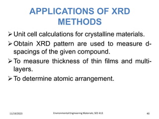 X-ray Diffraction (XRD) Technique Presentation | PDF