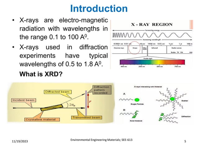 X-ray Diffraction (XRD) Technique Presentation | PDF | Chemistry | Science
